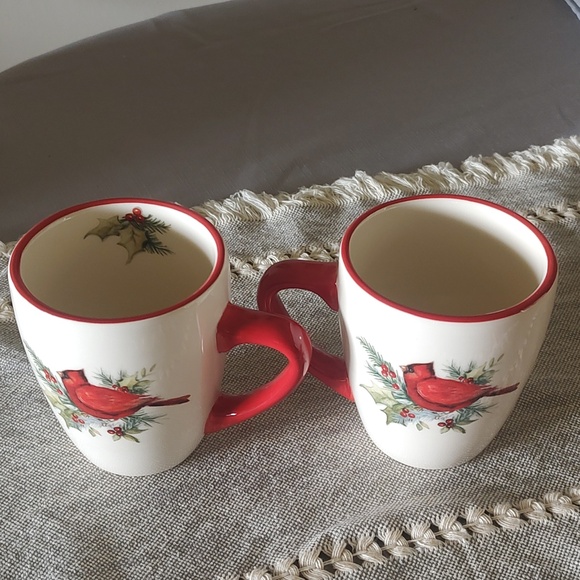 Certified International | Dining | Cardinal Red Bird Coffee Cups Set Of ...